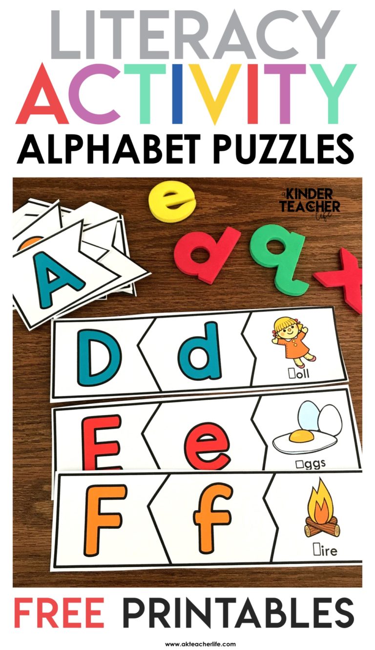 Alphabet Puzzles FREEBIE - A Kinderteacher Life