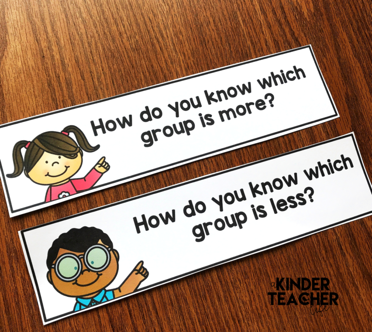 Comparing Numbers Math Center Activities - A Kinderteacher Life