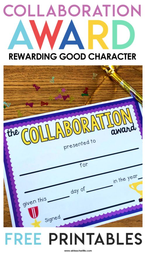 End of the Year Character Awards - A Kinderteacher Life