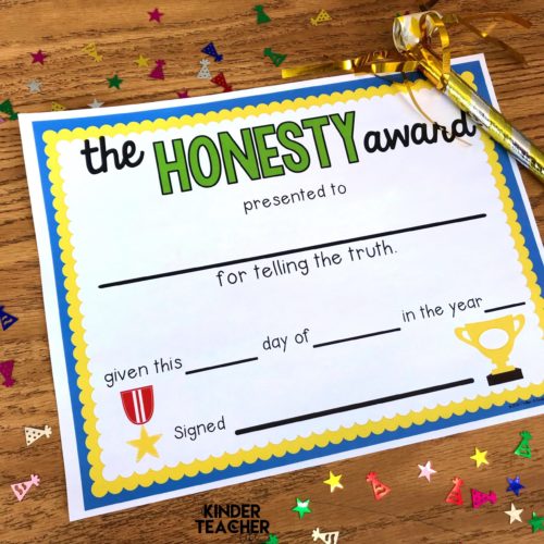 End of the Year Character Awards - A Kinderteacher Life