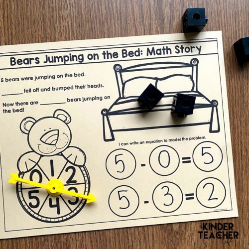 Subtraction Math Center Activities and Digital Games for Kindergarten ...