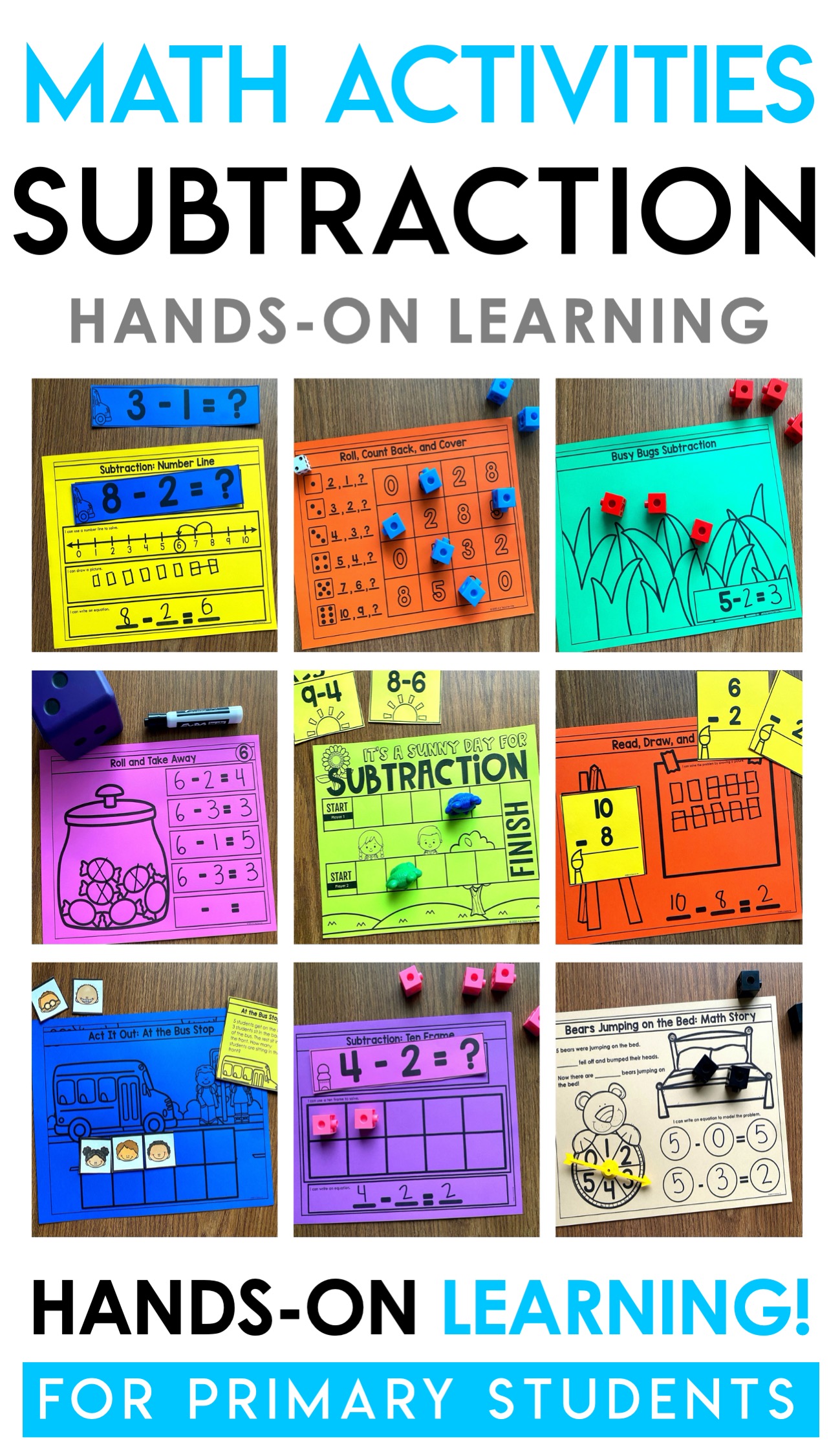 Subtraction Math Center Activities And Digital Games For Kindergarten Subtraction Math Center Activities And Digital Games For Kindergarten
