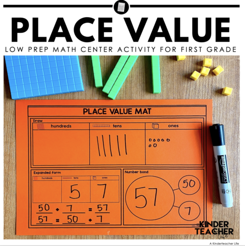 Place Value Game: Show It Four Ways - A Kinderteacher Life