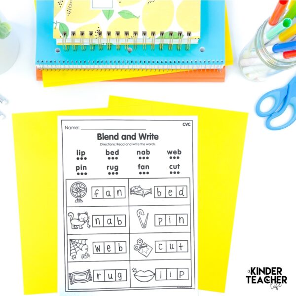 Blend and Write: A New Word Mapping Activity - A Kinderteacher Life